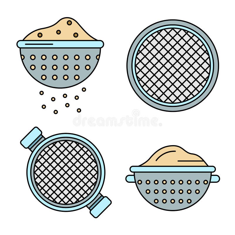 Sieve Stock Illustrations – 1,940 Sieve Stock Illustrations, Vectors ...