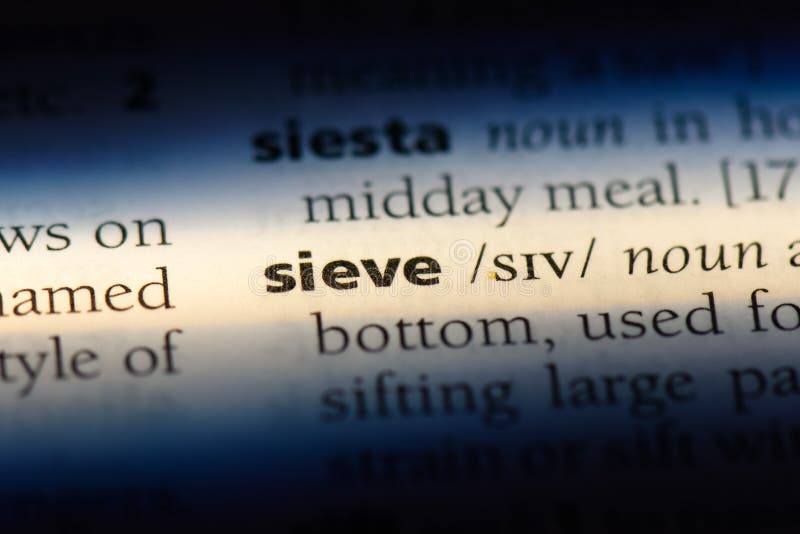 Sieve stock image. Image of paper, writing, concept - 126619307