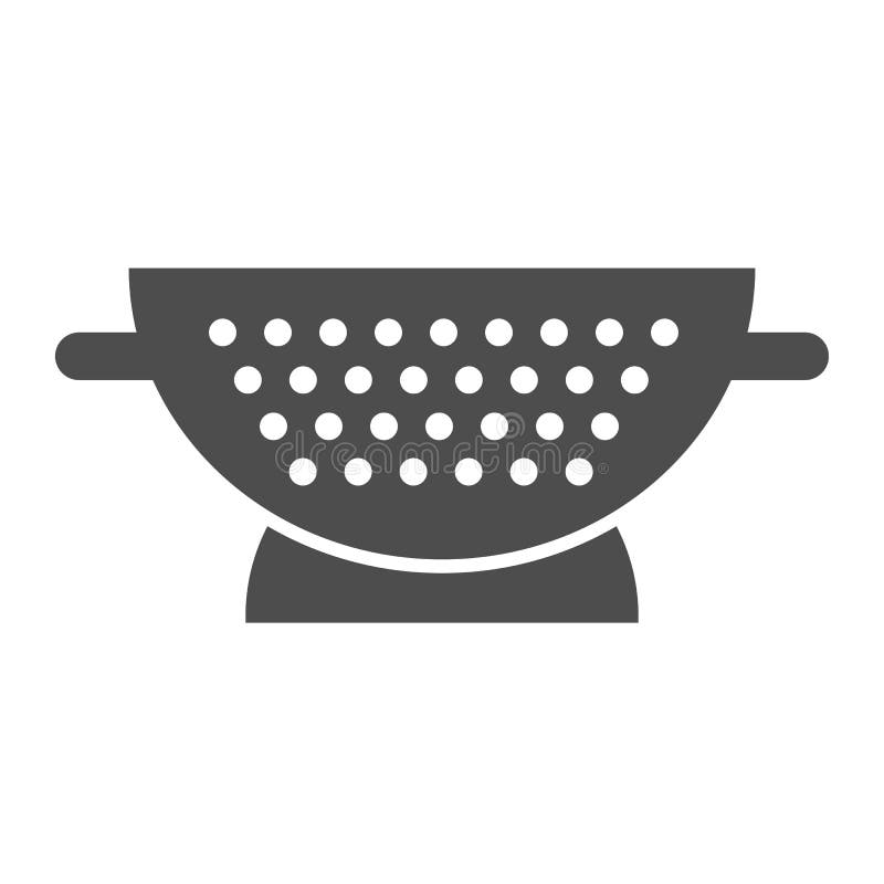 Sieve Thin Line Icon. Colander Vector Illustration Isolated on White ...