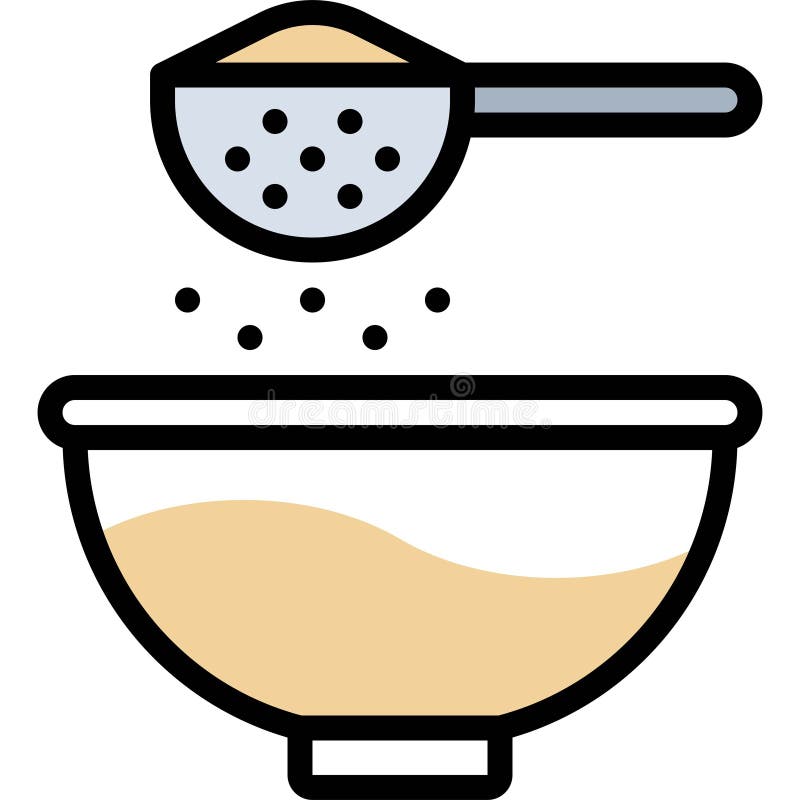 Sieving Icon, Bakery and Baking Related Vector Stock Vector ...