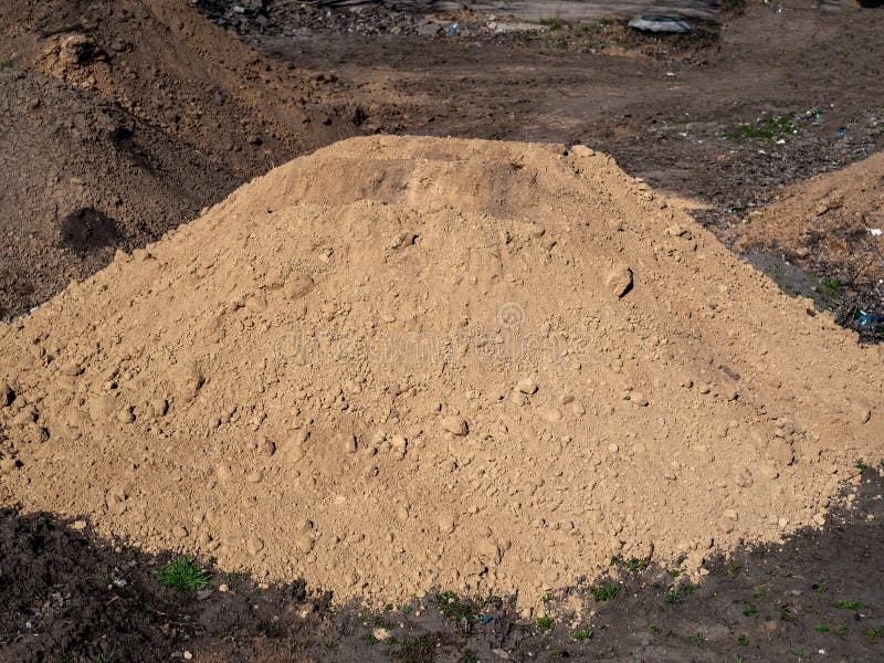 Construction Soil, Sand, Clay, Lime, Building Materials Stock Photo ...