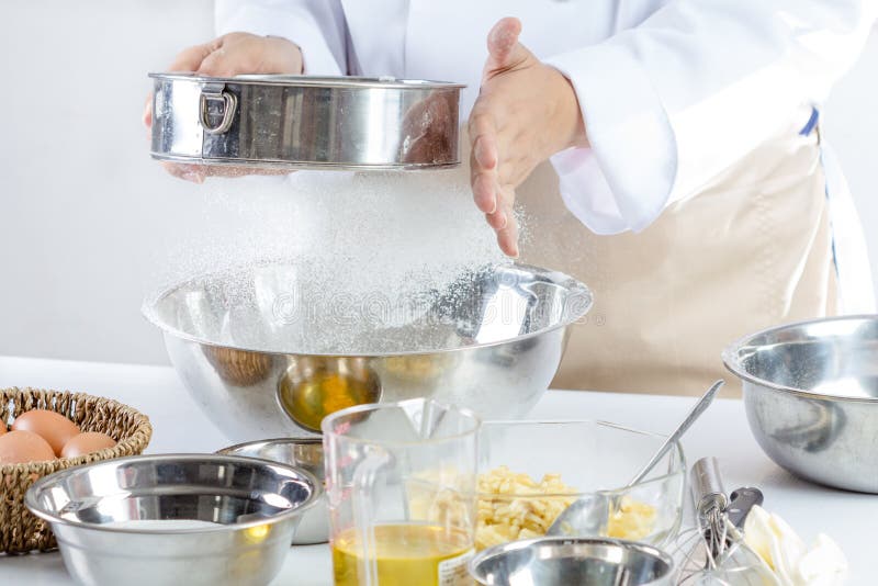 Sifting flour stock image. Image of powder, food, cooking - 56761697