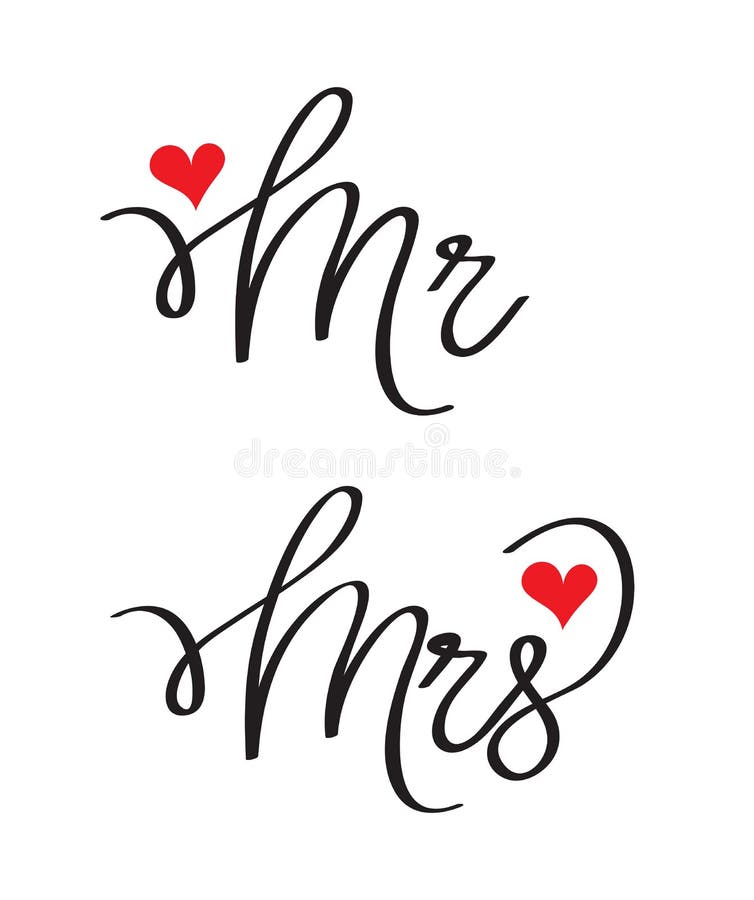 Sig. E Sig.ra Progettazioni Adorabili Illustrazione Vettoriale ...