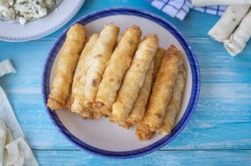 Sigara Boregi - Turkish Cigar Shaped Rolls Stock Image - Image of ...