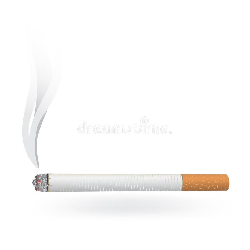 Symbool Van Het Brandende Sigarettenpictogram Vector Illustratie ...