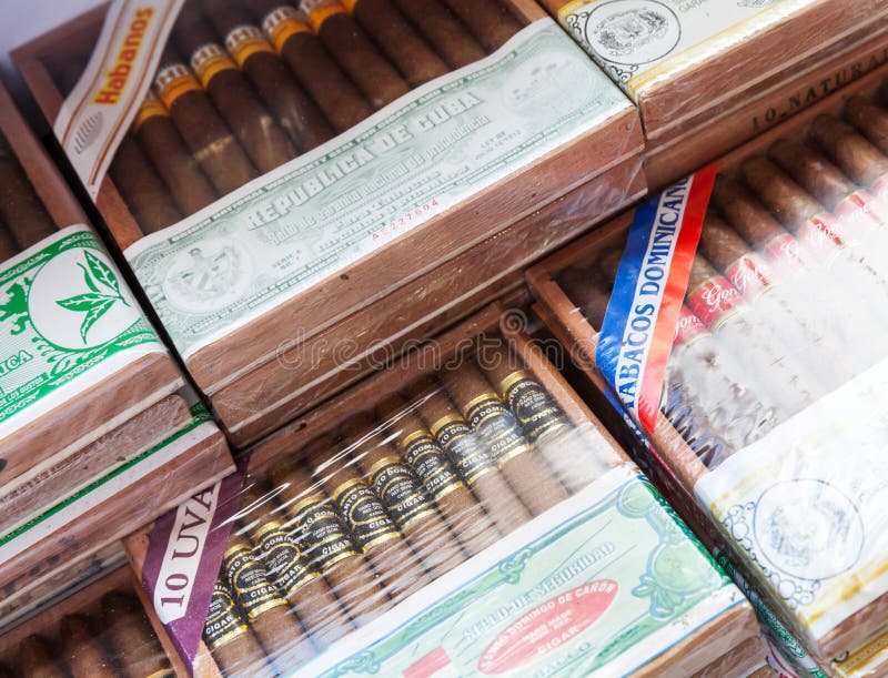 Sigari cubani in casella fotografia editoriale. Immagine di avana ...