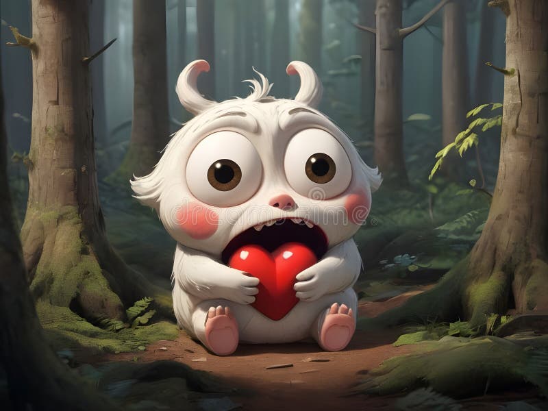 Sighing Snugglebug Sad Monster Stock Illustration - Illustration of ...