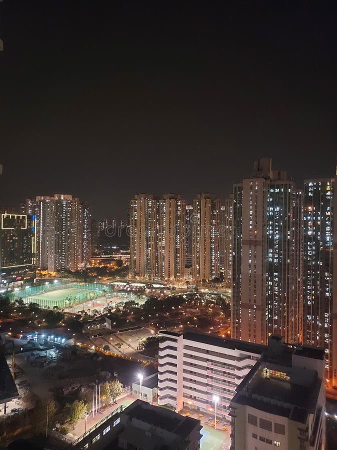 Night Sight of the Building Stock Image - Image of tall, building ...