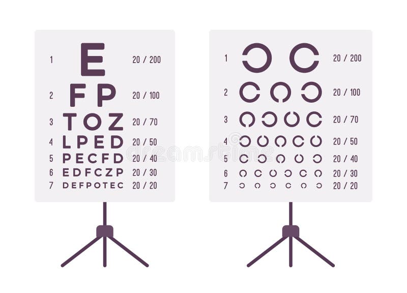 Eye s sight check table stock illustration. Illustration of eyes - 19642