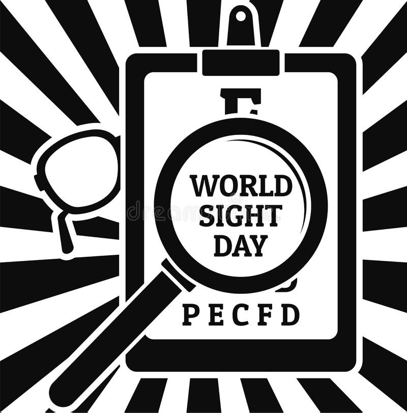 Sight Day Concept Background, Simple Style Stock Illustration ...