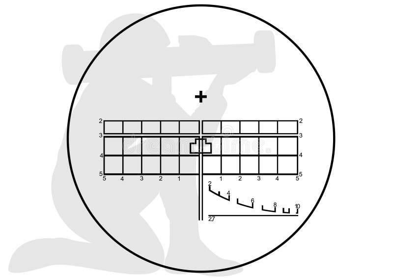Gun sight grid stock vector. Illustration of hair, circle - 12475098