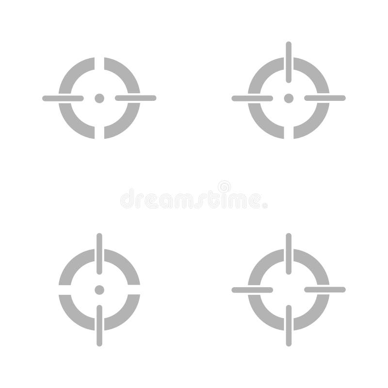 Sight Icon, Sniper Scope, on a White Background, Vector Illustration ...