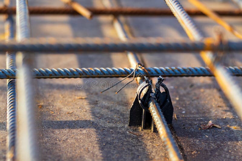 A Sight of Plastic Rebar Holders or Supports Demonstrates Their ...