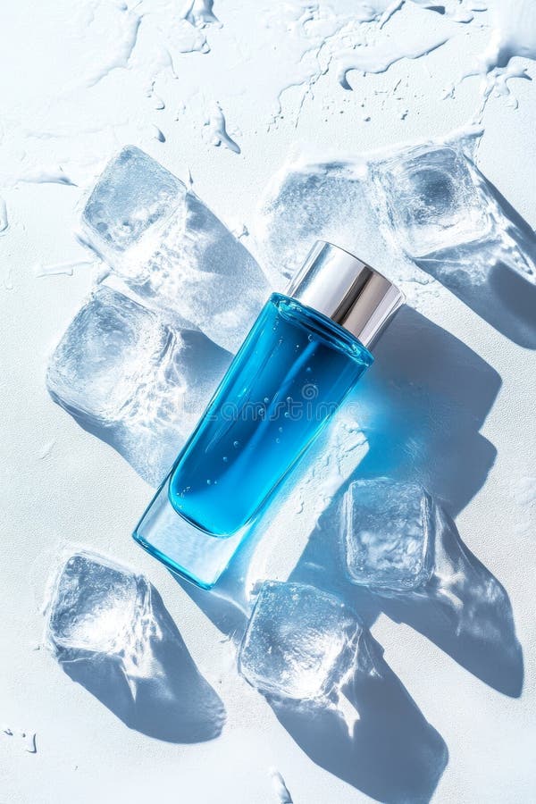 The Sight of a Refreshing Blue Gel Tube Resting in Ice Cubes is a ...