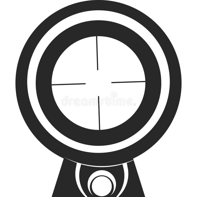The Sight of a Sniper Rifle. Combat Weapons Stock Vector - Illustration ...