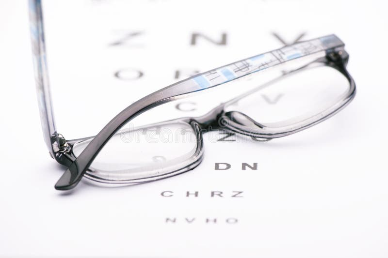Sight Test Seen through Eye Glasses Stock Photo - Image of frame, care ...