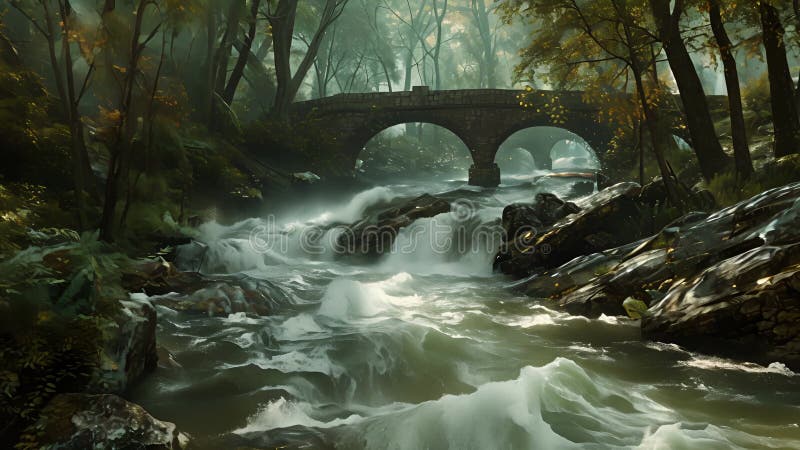 The Sight of the Water Flowing Over Rocks and Under Bridges Had a ...
