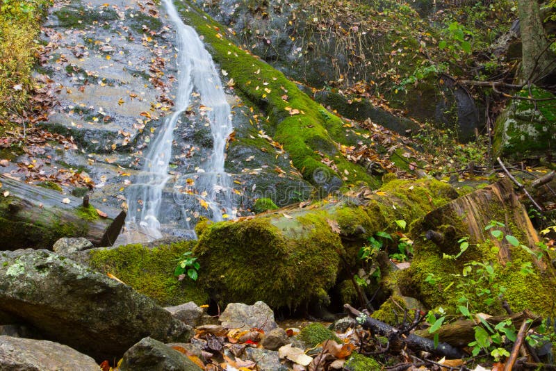 View of Wigwam Falls Off the Blue Ridge Parkway in Virginia in Autumn ...
