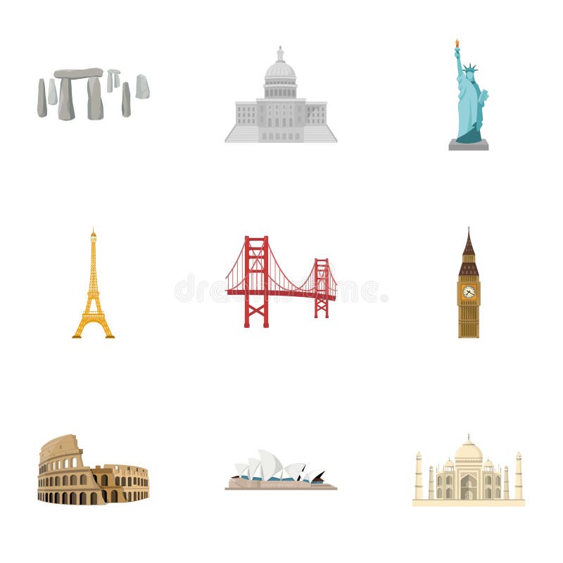 Sights of the Countries of the World. Famous Buildings and Monuments of ...