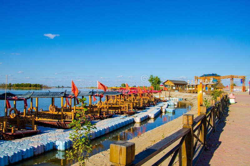 Sightseeing Boat stock photo. Image of summer, harbin - 40900596