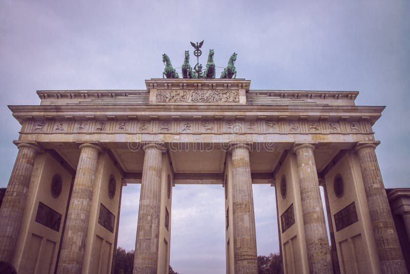 Sightseeing in the Capital of Germany. Brandenburg Gate in Berlin ...