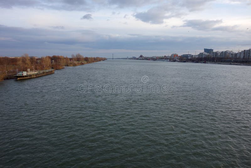 Sightseeing of the Danubio River from a Bridge in Vienna Stock Photo ...