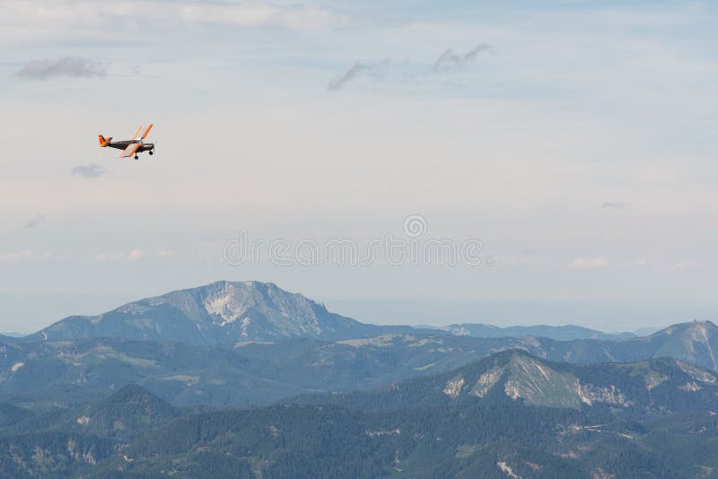 Sightseeing Flight Over the Mountains Stock Photo - Image of winter ...