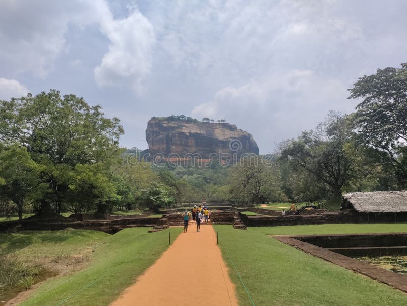 Sigiriya Rock long view stock image. Image of rock, landscape - 260978827