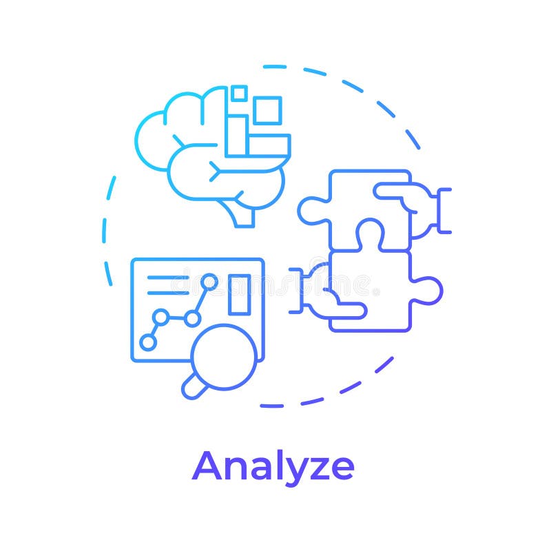 Sigma Analyze Blue Gradient Concept Icon Stock Vector - Illustration of ...