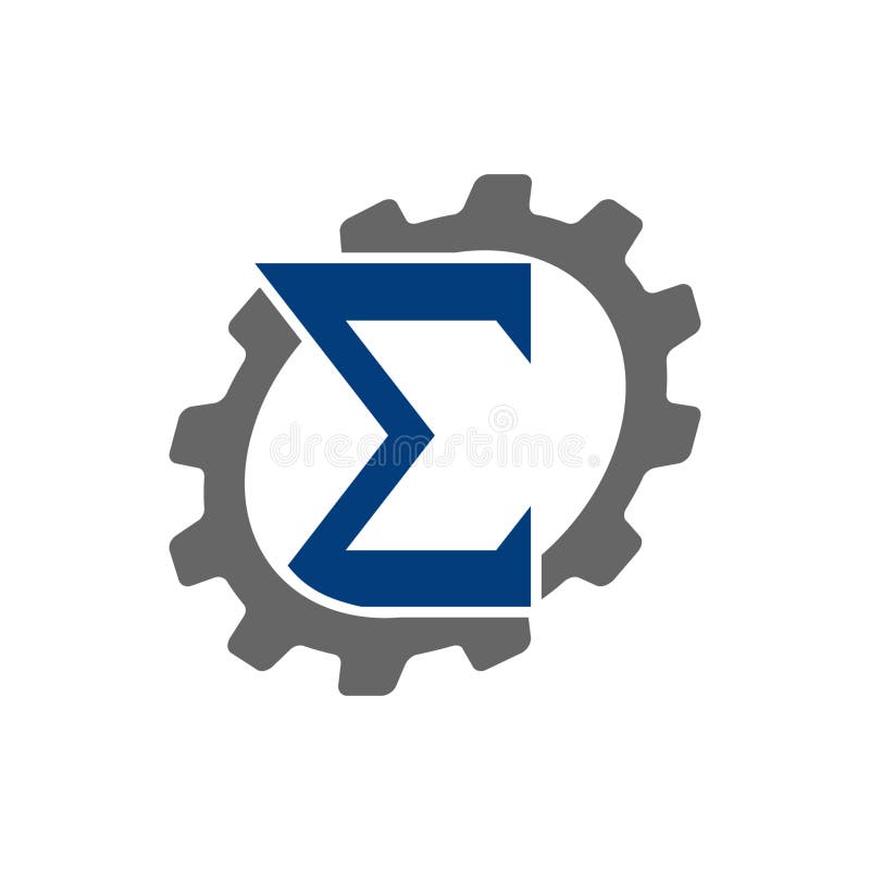 Sigma and Gear Trendy Vector Logo Design Stock Vector - Illustration of ...