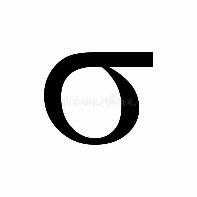 Sigma Greek Symbol Capital Letter Uppercase Font Icon Black Color ...