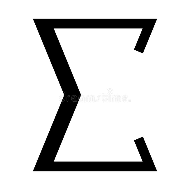 Sigma icon mathematics stock illustration. Illustration of education ...