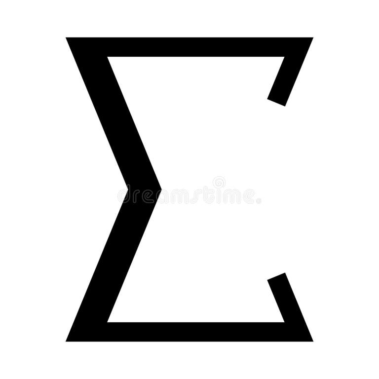 Sigma icon mathematics stock illustration. Illustration of education ...