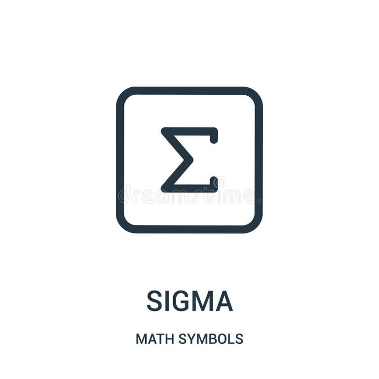 Sigma Icon Vector from Math Symbols Collection. Thin Line Sigma Outline ...