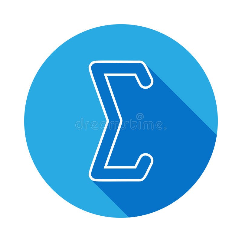 Sigma Sign Drawn in the Doodle Style.the Sum Sign in Mathematics.Black ...