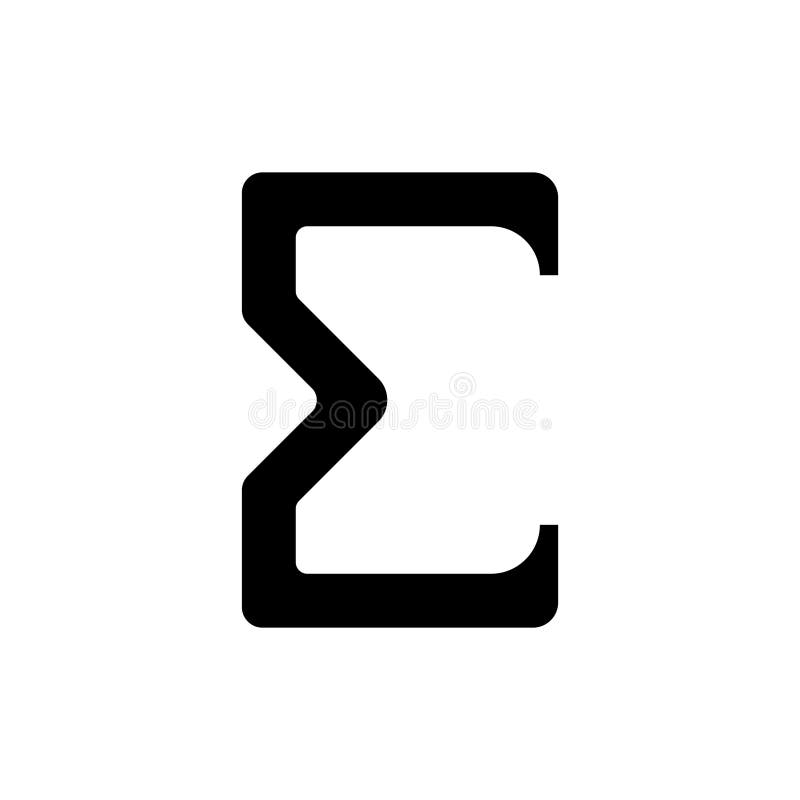 Sigma Symbol Icon stock vector. Illustration of formula - 338096303