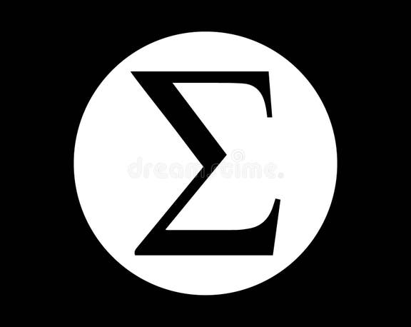 Sigma Symbol Minimalist Design, Mathematical Notation Stock Vector ...