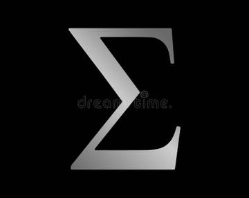 Sigma Symbol Minimalist Design, Mathematical Notation Stock Vector ...