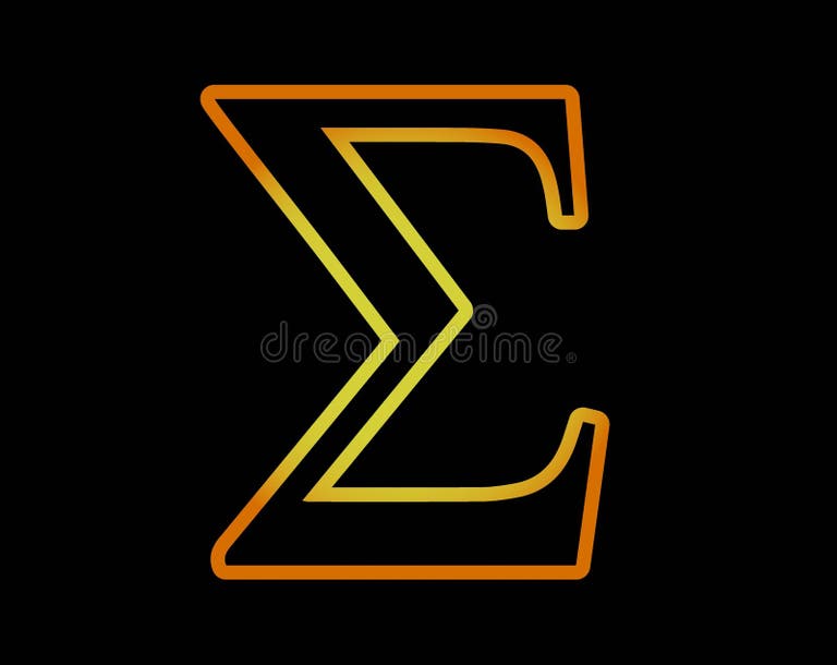 Sigma Symbol Minimalist Design, Mathematical Notation Stock Vector ...