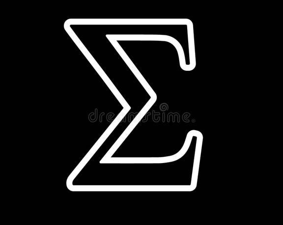 Sigma Symbol Minimalist Design, Mathematical Notation Stock Vector ...