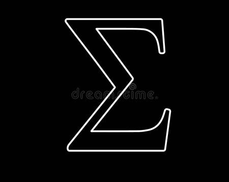 Sigma Symbol Minimalist Design, Mathematical Notation Stock Vector ...