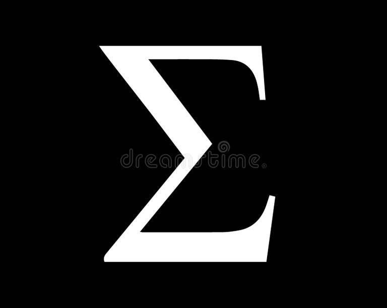 Sigma Symbol Minimalist Design, Mathematical Notation Stock Vector ...
