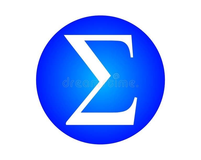 Sigma Symbol, White Background, Minimalist Design, Mathematical ...