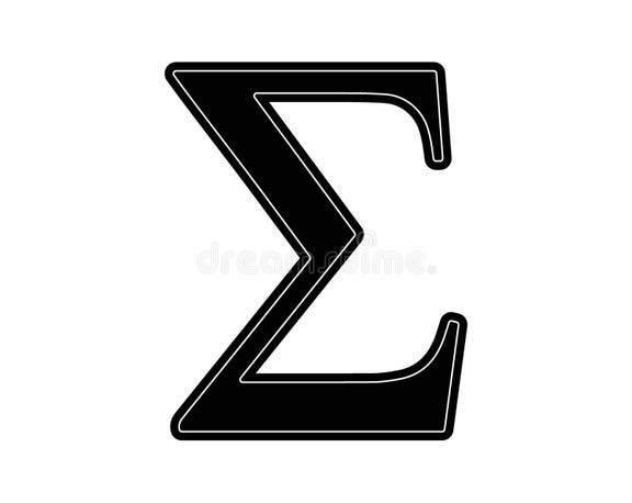 Sigma Symbol, White Background, Minimalist Design, Mathematical ...