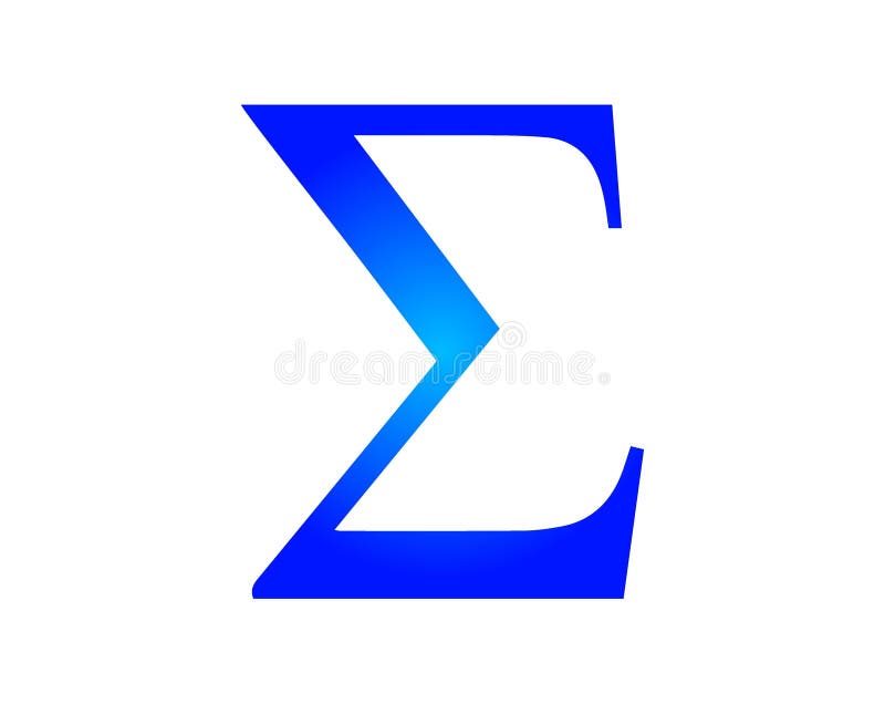 Sigma Symbol, White Background, Minimalist Design, Mathematical ...