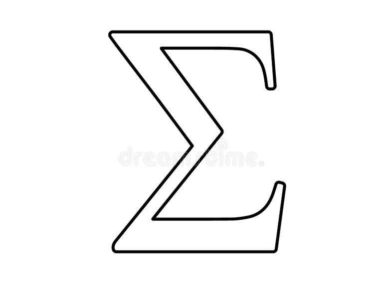 Sigma Symbol, White Background, Minimalist Design, Mathematical ...