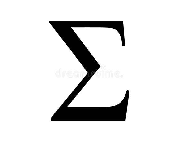 Sigma Symbol, White Background, Minimalist Design, Mathematical ...