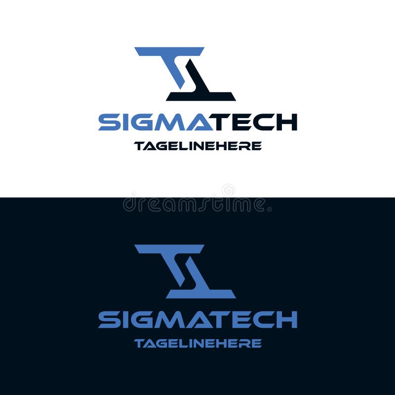 Sigma Tech Minimal Logo Design Stock Illustration - Illustration of ...