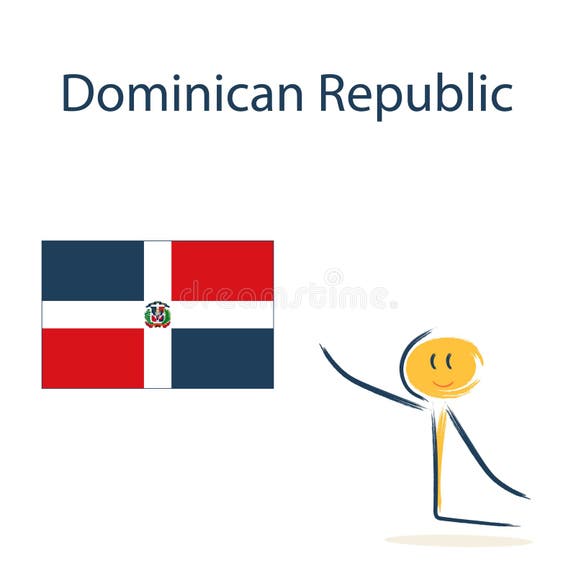 Character with the Flag of Dominican Republic Stock Vector ...