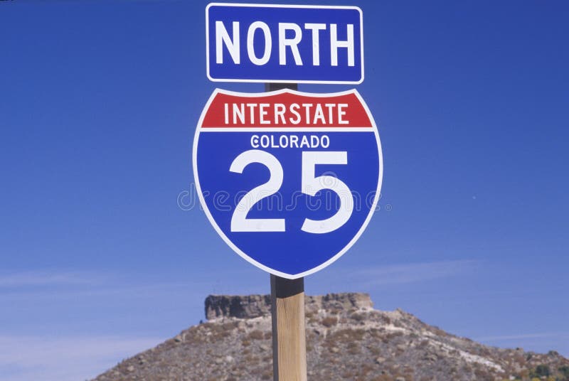 A sign for the 25 north stock image. Image of transportation - 26279995
